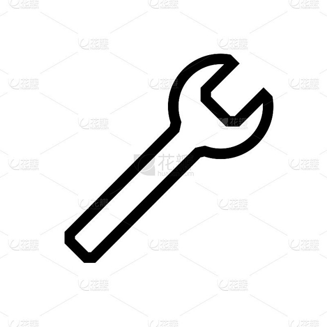 Wrench icon. Spanner icon. Service tool vector eps