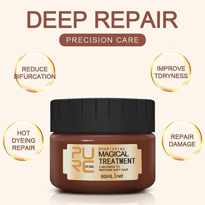 Amazon.com: Magical Hair Treatment Mask,5 Seconds to Restore Soft Hair ...