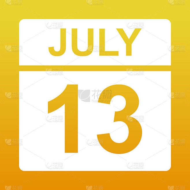 July 13. Day on the calendar.