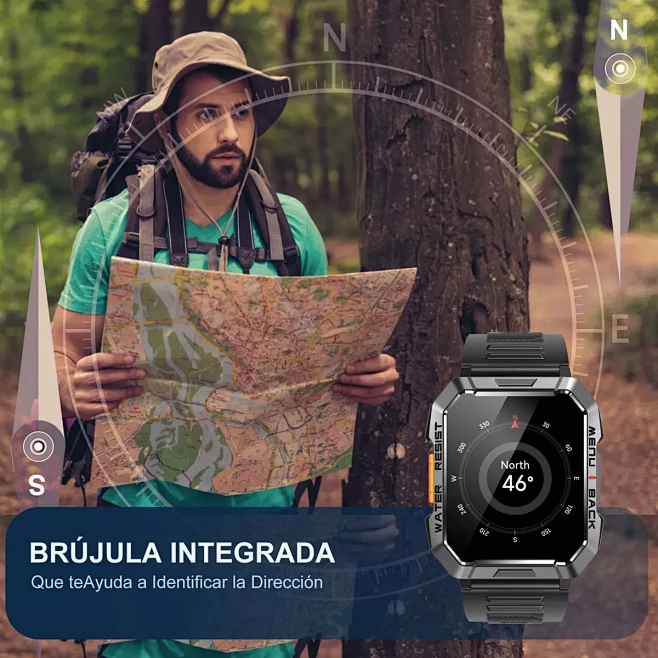 Reloj Inteligente Smart Watch Reloj Militar Para Hombre Blackview W60 ...