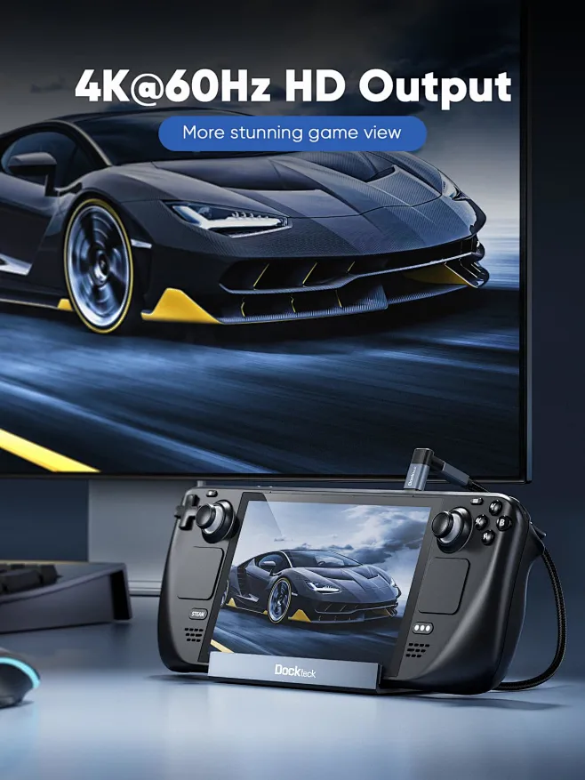 Steam Deck Dock, 7-in-1 USB C Docking Station, Compatible with Valve ...