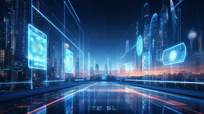 AIGC | mj 练习｜029科技感ppt kv主视觉背景 - 小红书-花瓣网