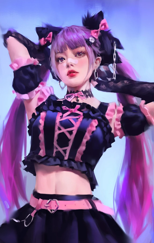 画师分享 @-Teamo- 厚涂插画-花瓣网