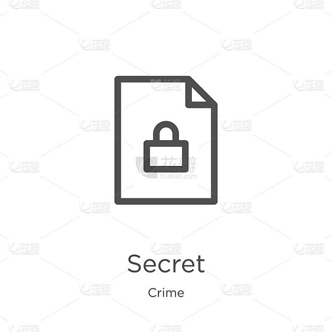 secret icon vector from crime collection. Thin lin