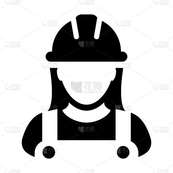 Operator worker icon vector female Construction se