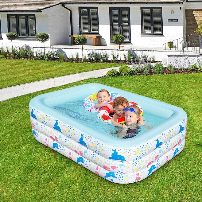 Amazon.com: Inflatable Swimming Pool for Kids Above Ground,Blow Up ...