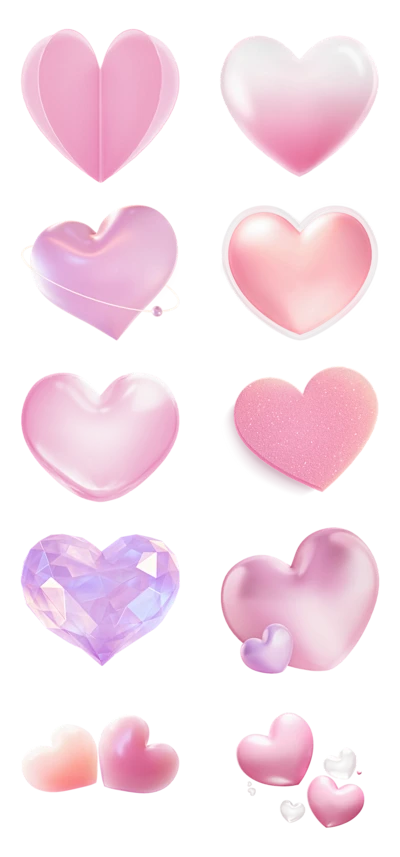 【米图网-52mitu.com】爱心 心形 金属 潮流 3D 流体 情人节 七夕 520 告白日 214爱心心形元素-花瓣网