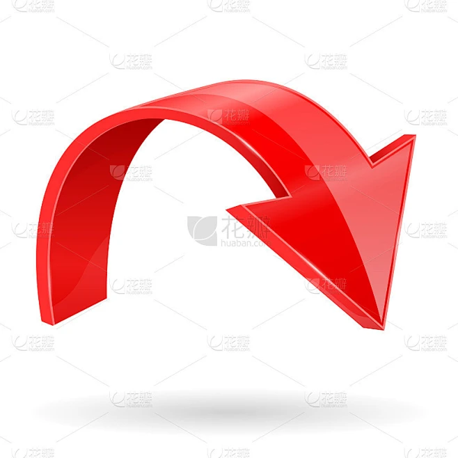 Red down arrow. 3d shiny web icon图片_其他图片图片素材-花瓣网