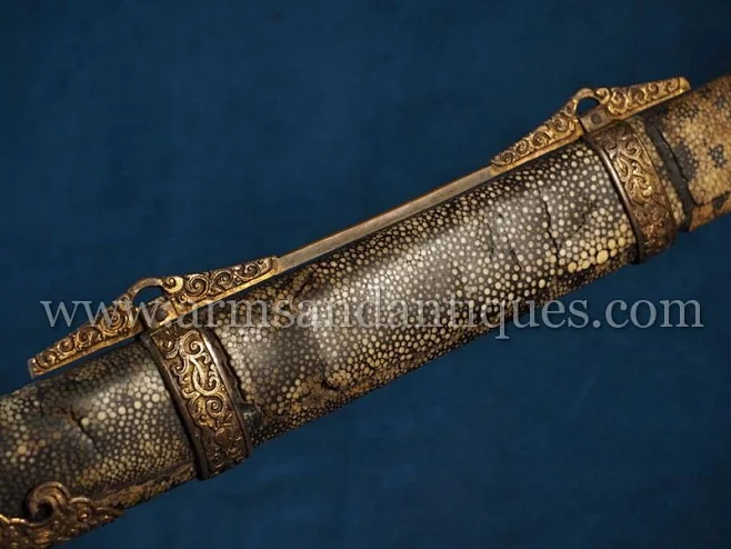 Exceptional late 18th C Chinese Peidao Sword Saber with hairpin ...