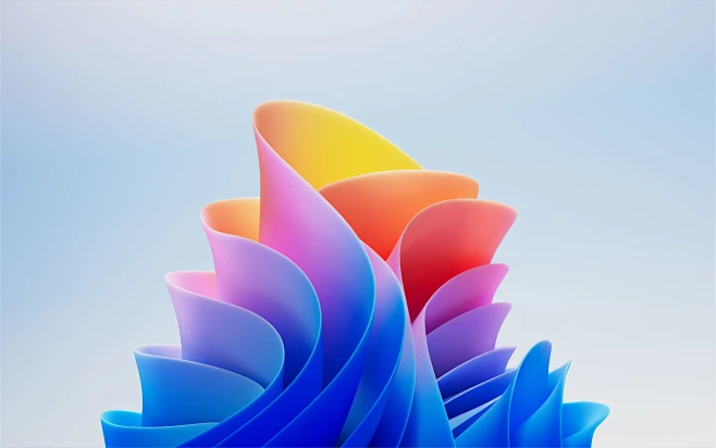 Microsoft wallpaper abstract 3D design bloom ILLUSTRATION color ...