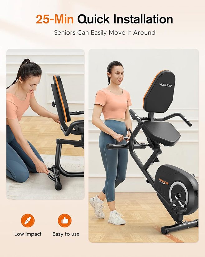 Amazon.com : YOSUDA PRO Recumbent Exercise Bike for Home Use with ...