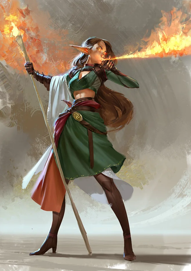 FireElf.jpg (1357×1920)-花瓣网