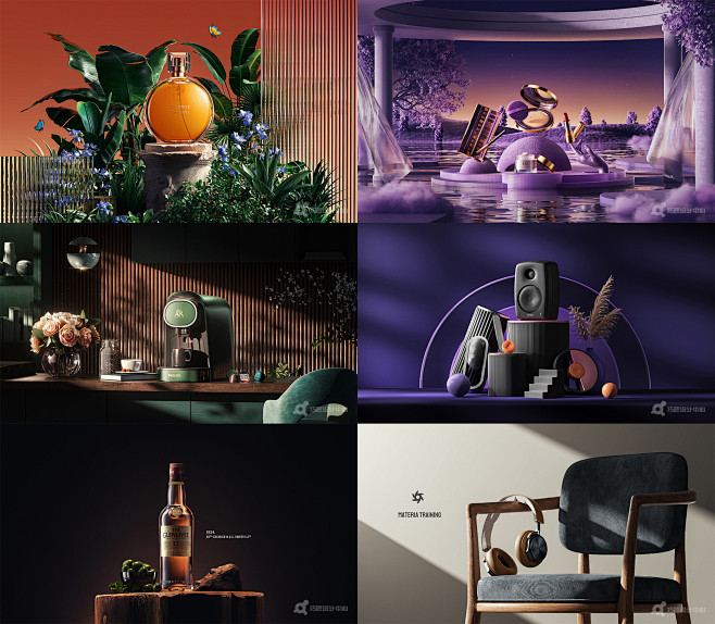 电商主KV三维渲染/3C/化妆品_姚捷_【68Design】