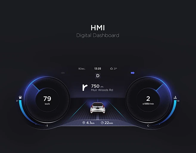 HMI-Digital Dashboard-花瓣网