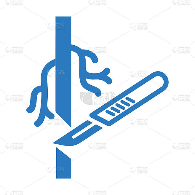 医疗保健或血管外科图标