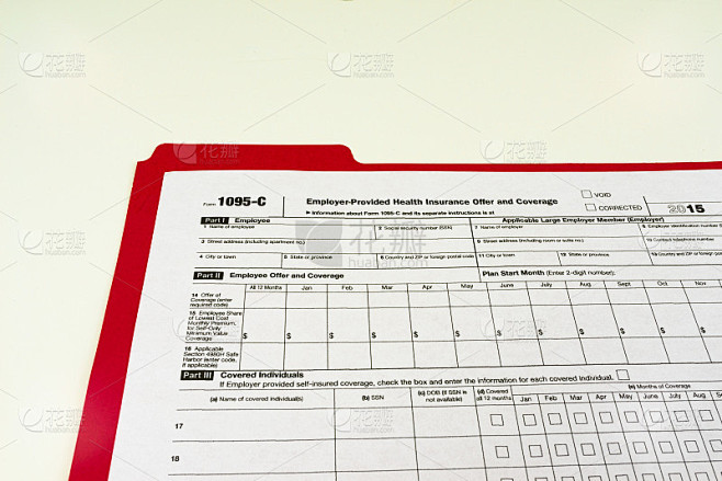 Tax Form 1095-C, Tax Form Details with Light Backg图片_其他图片图片素材-花瓣网