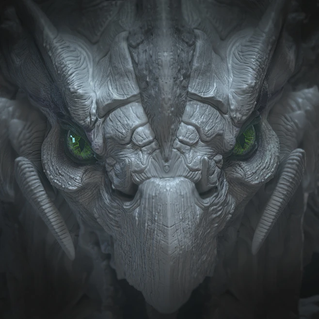 Creature Grey Sculpture-花瓣网