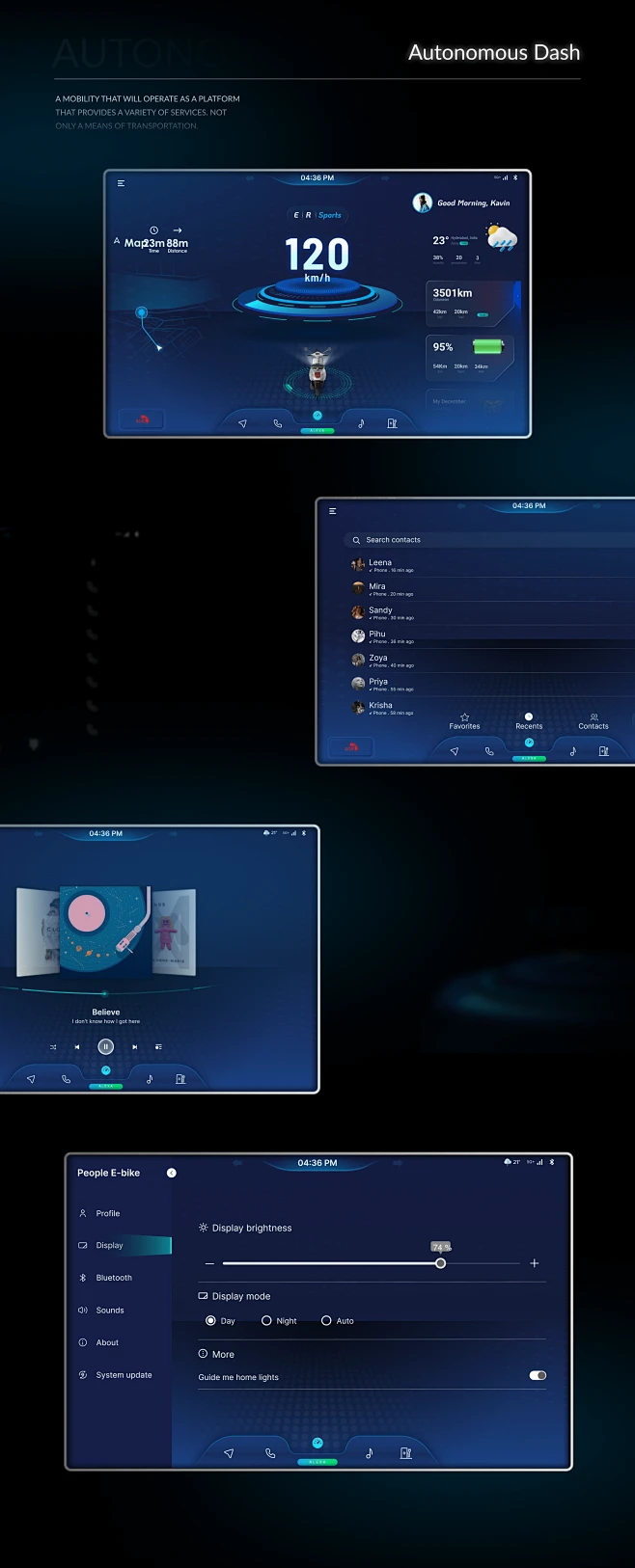 3D automotive CGI cluster hmi UI-花瓣网