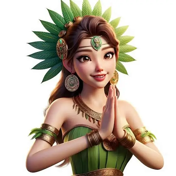 Aztec slot game character with white plain background | Premium AI ...