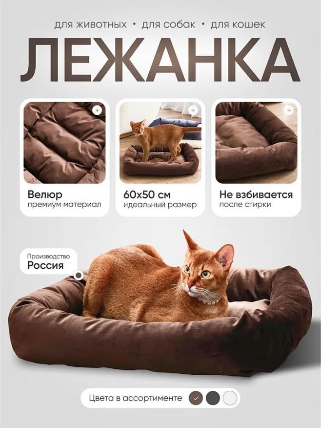 Инфографика для маркетплейсов | лежанка для собак и кошек #design # ...