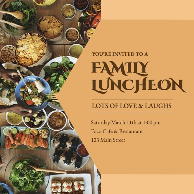 Family Luncheon Invitation Letter素材-花瓣网