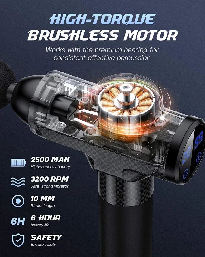 Massage Gun Deep Tissue Percussion Muscle Massage for Athletes - 20 ...