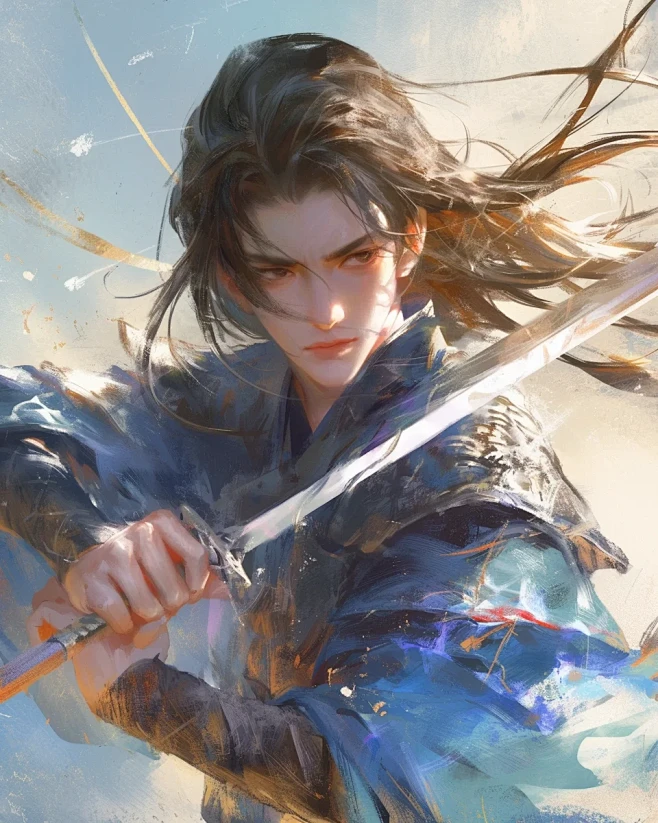 古风商用｜潇洒冷峻剑客-花瓣网