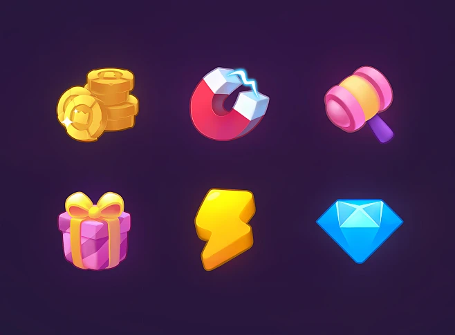 casual game Casual UI kit 2D icons Casual games casual game ui UI ...