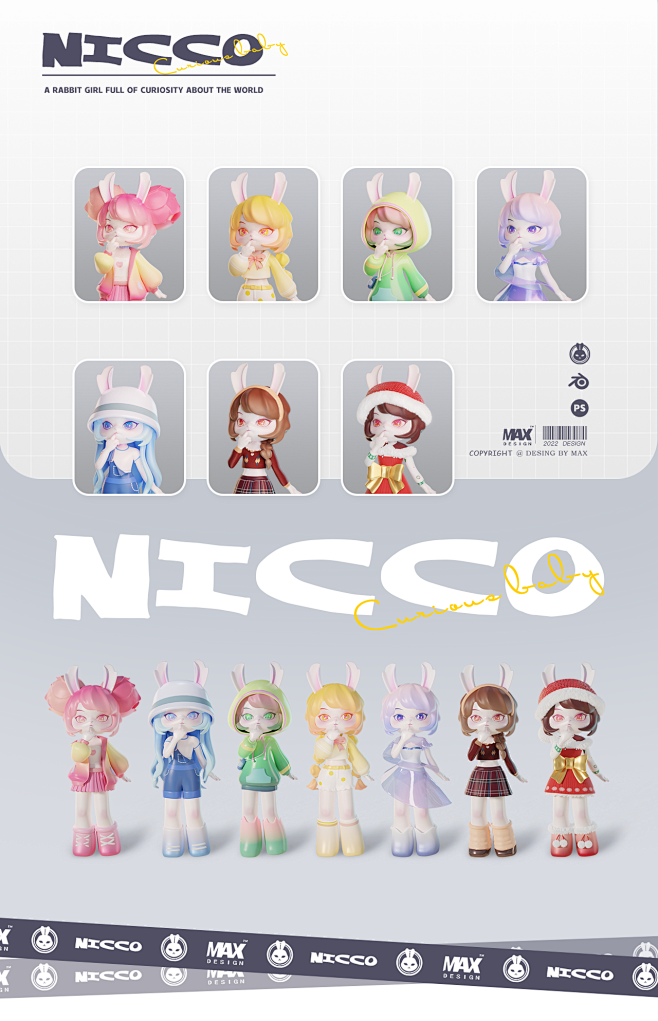 原创IP设计《兔女孩NICCO妮蔻》 (3)