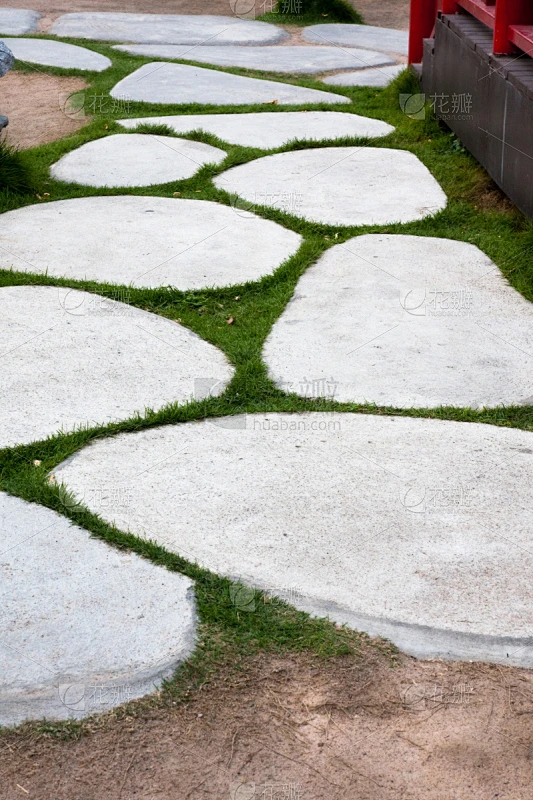 natural walking stone pave way素材-花瓣网