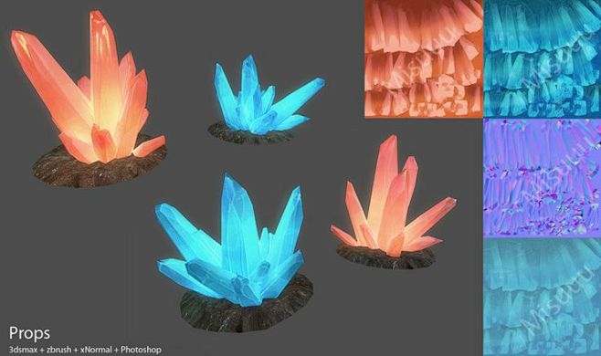 Misuuu Props ! - Polycount Forum | Hand Painting Texture | Pinterest