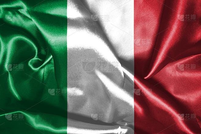 意大利国旗。官方颜色和比例。意大利国旗