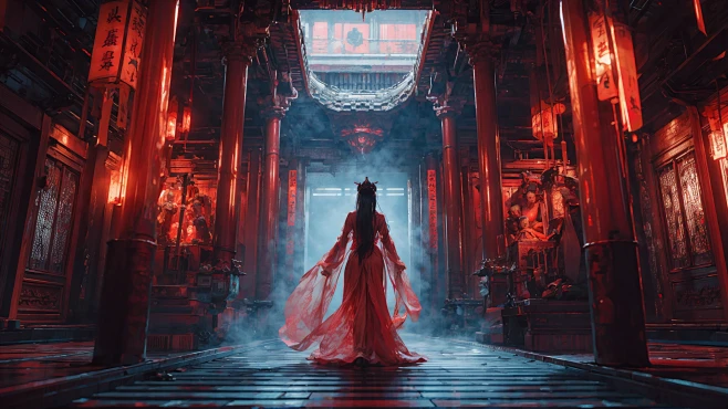 LL-中式恐怖-hzj(37)图片_十鲵的AI场景产品图片素材-花瓣网