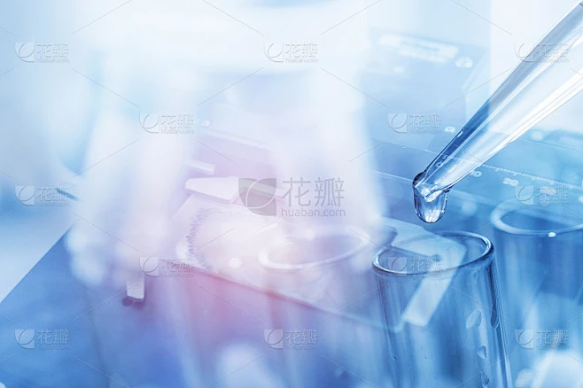 显微镜与滴液试管，科学实验室研发理念素材-花瓣网