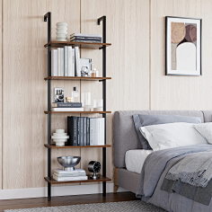 书架-花瓣网|陪你做生活的设计师 | e-5-Tier-Bookshelf-Industrial-Bookcase-with-Cabinet ...