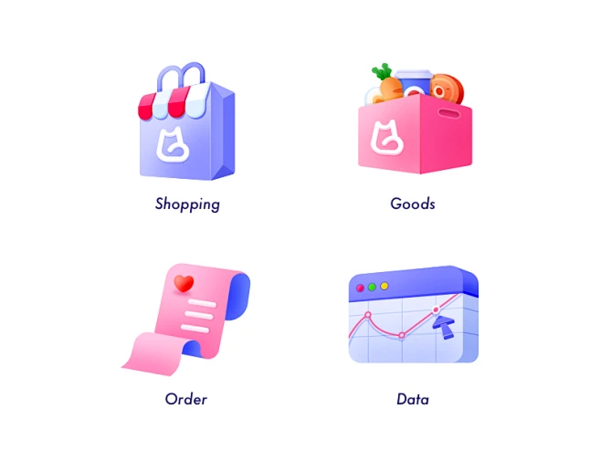 4 icon data order goods shopping design ui icon-花瓣网