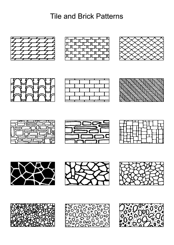 Examples of Tile and Brick Patterns图片_ 平铺单元图片素材-花瓣网