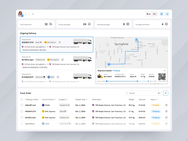 Comfort Shift – Modern Logistics Web App UI Design by Phenomenon ...