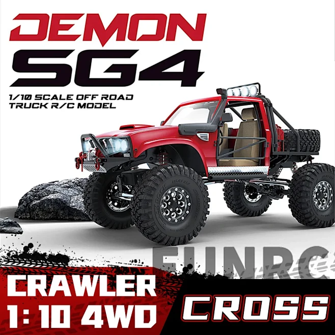 CROSS RC 1/10 KIT SG4 SR4 4X4 4WD DEMON Rock Sports Crawler Model Car ...