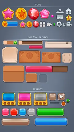 ArtStation - Casual Mobile Game UI Exploration, Duds Flausino-花瓣网