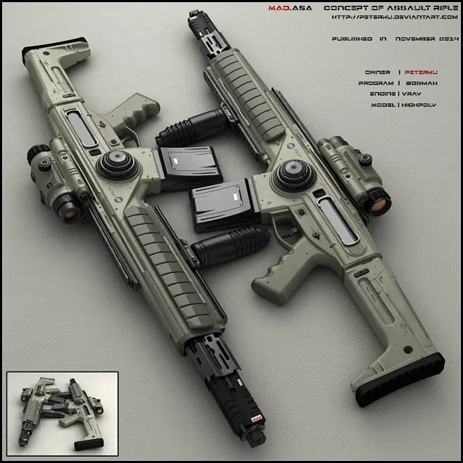 科幻枪械原画科幻武器原画科幻热武器原画来自cgbook.cn (994)-花瓣网