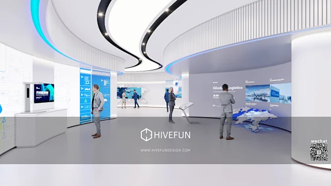 architecture Exhibition hall interior design showroom visualization-花瓣网