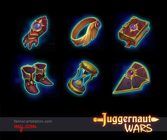 Some Artifacts, Julia Titova : Artifact icons for Action RPG MOBA game ...