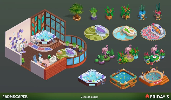2D cartoon concept art concept design Digital Art Game Art game design ...