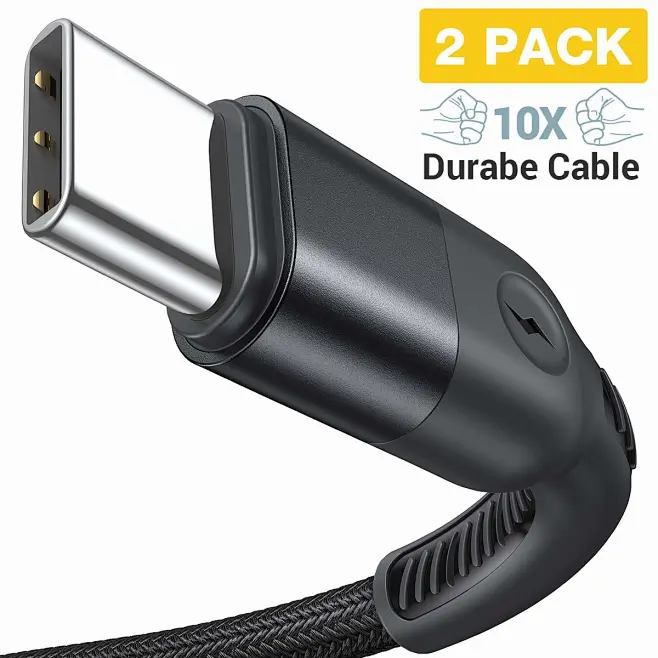 Amazon.com: VEICO USB C Cable 3A Fast Charging 2PACK(6.6+6.6ft) Never ...