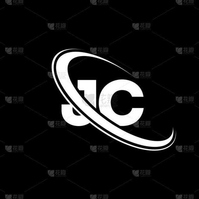 JC logo. J C design. White JC letter. JC/J C lette