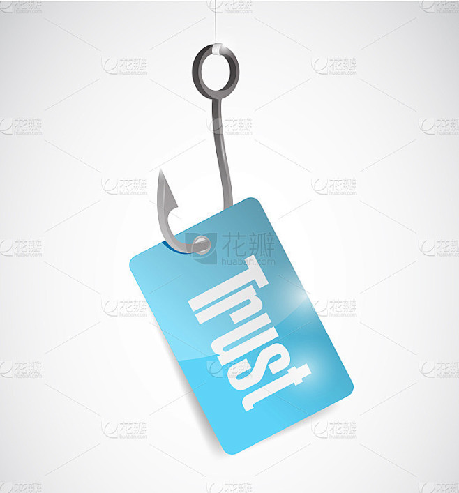 Hook trust tag illustration design