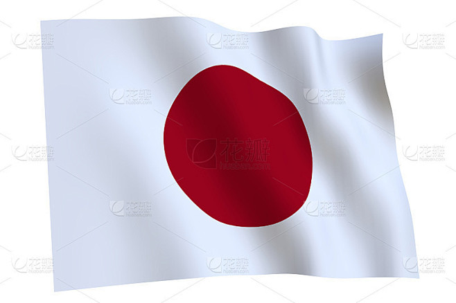 日本国旗在风中飘扬