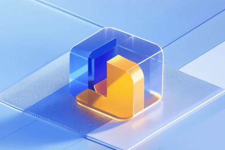 创意立体金融商务办公3DICON图标背景6-花瓣网