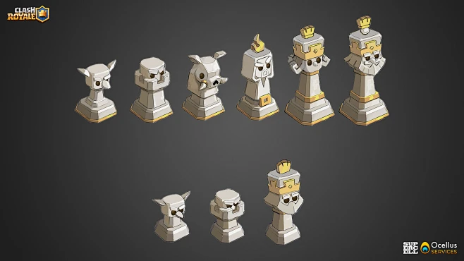 Clash Royale - Chess Diorama + Game Pass Road-花瓣网